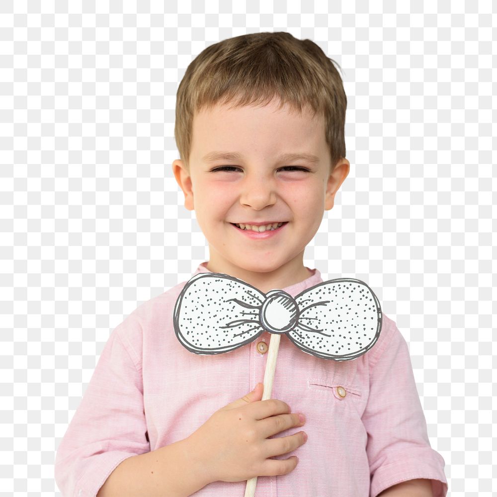 Cute little boy with a bowtie | Free PNG Sticker - rawpixel
