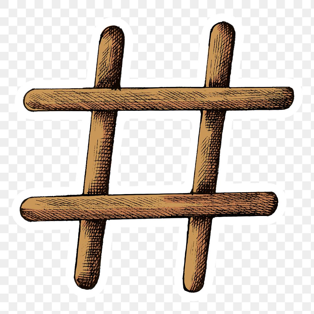 Png Hashtag brown cartoon sticker | Premium PNG Sticker - rawpixel