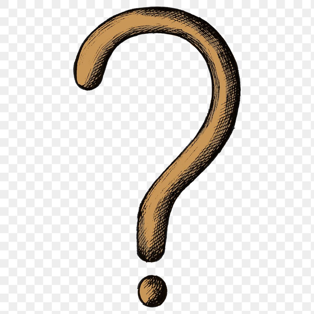 Png golden question mark clipart | Premium PNG Sticker - rawpixel