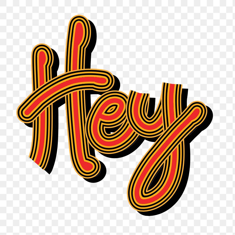 Vintage png red Hey funky | Premium PNG Sticker - rawpixel