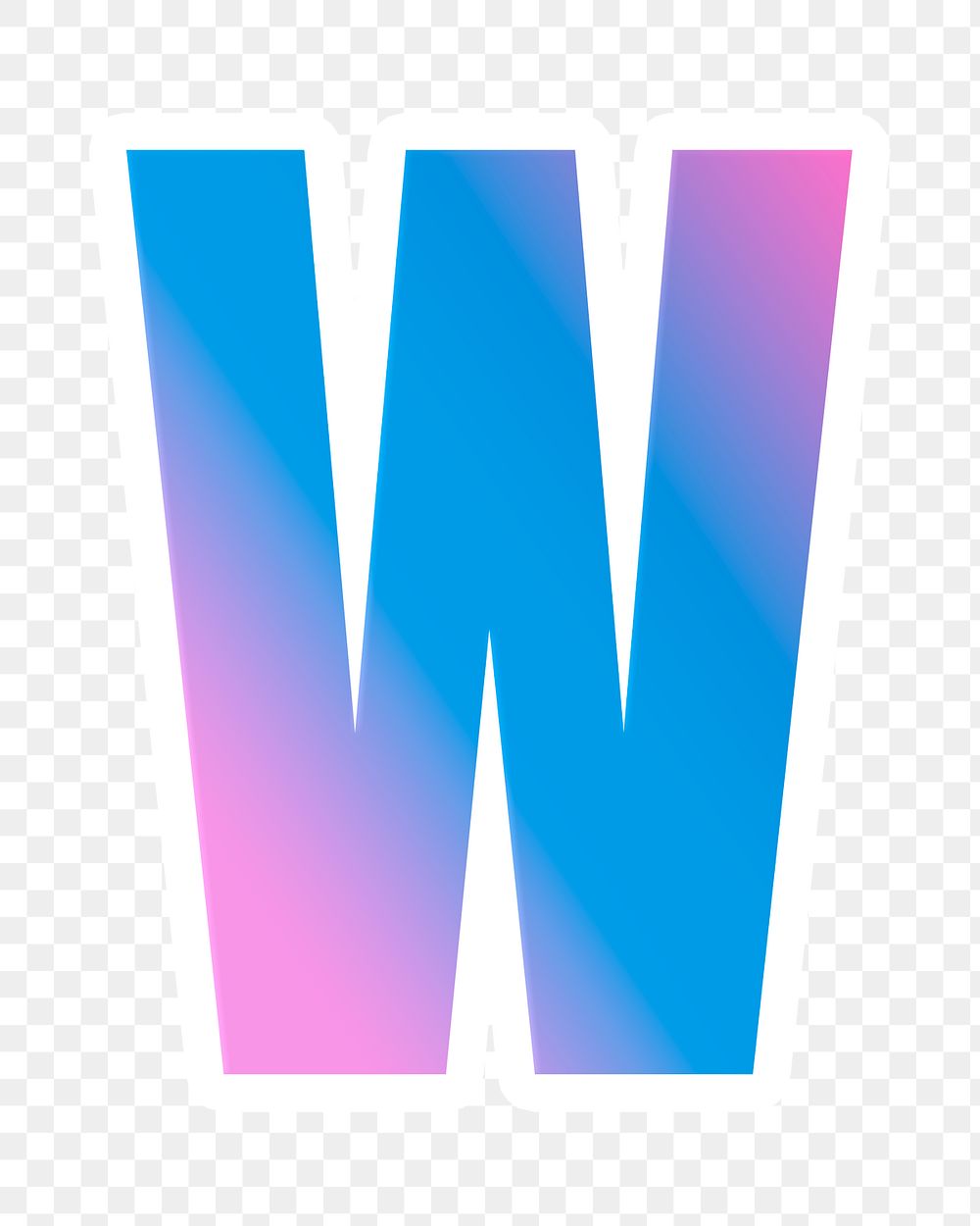 Png letter w bold typeface | Premium PNG Sticker - rawpixel