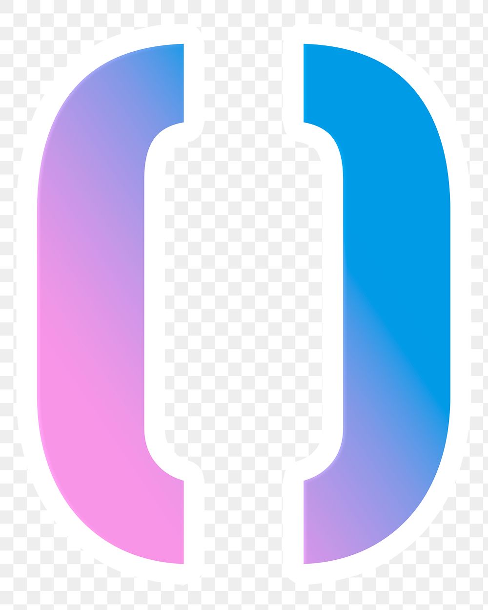 Png gradient brackets symbol icon | Premium PNG Sticker - rawpixel