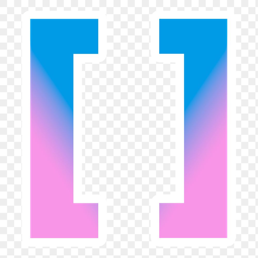 Square brackets png gradient symbol | Premium PNG Sticker - rawpixel