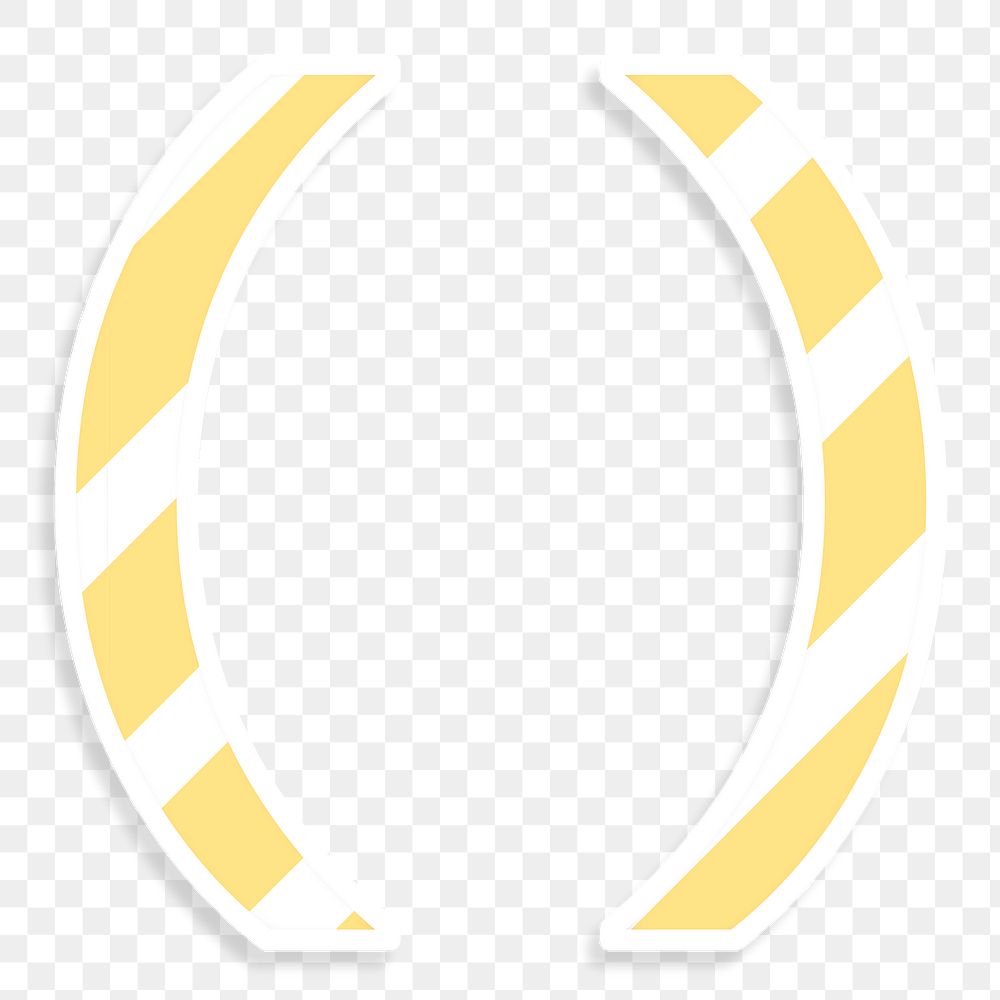Parentheses font sticker graphic png | Premium PNG Sticker - rawpixel