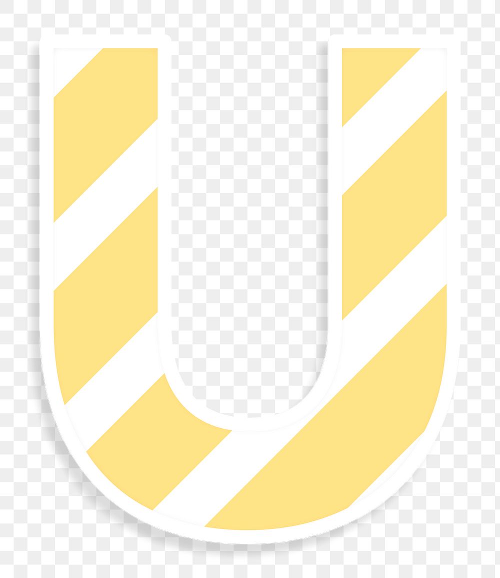 Letter u sticker typography png | Premium PNG Sticker - rawpixel