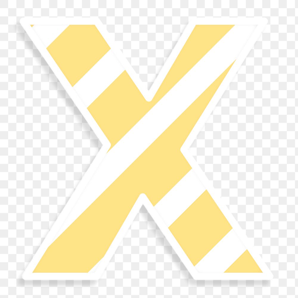 Letter x sticker typography png | Premium PNG Sticker - rawpixel