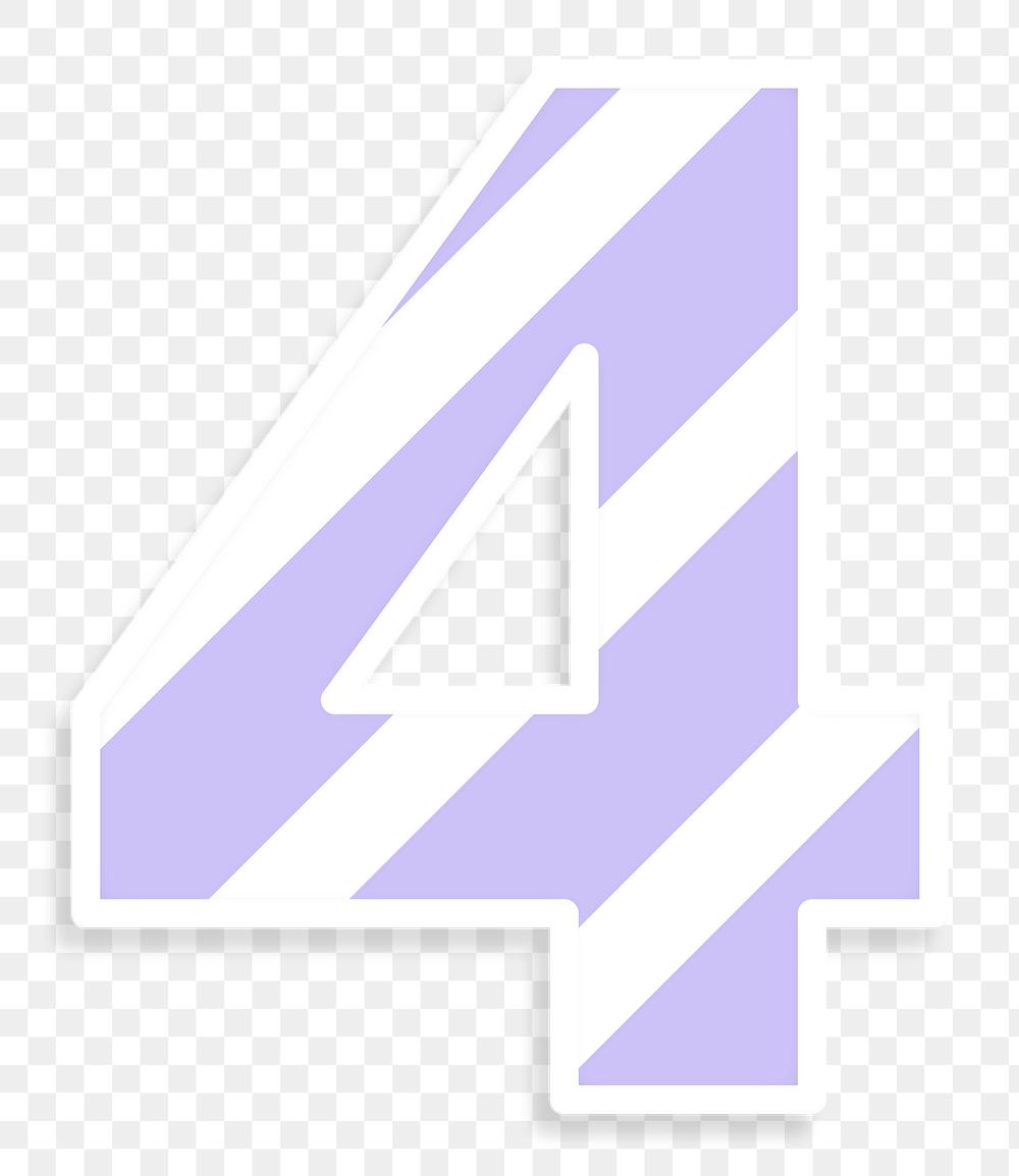 Number 4 font colorful graphic | Premium PNG Sticker - rawpixel