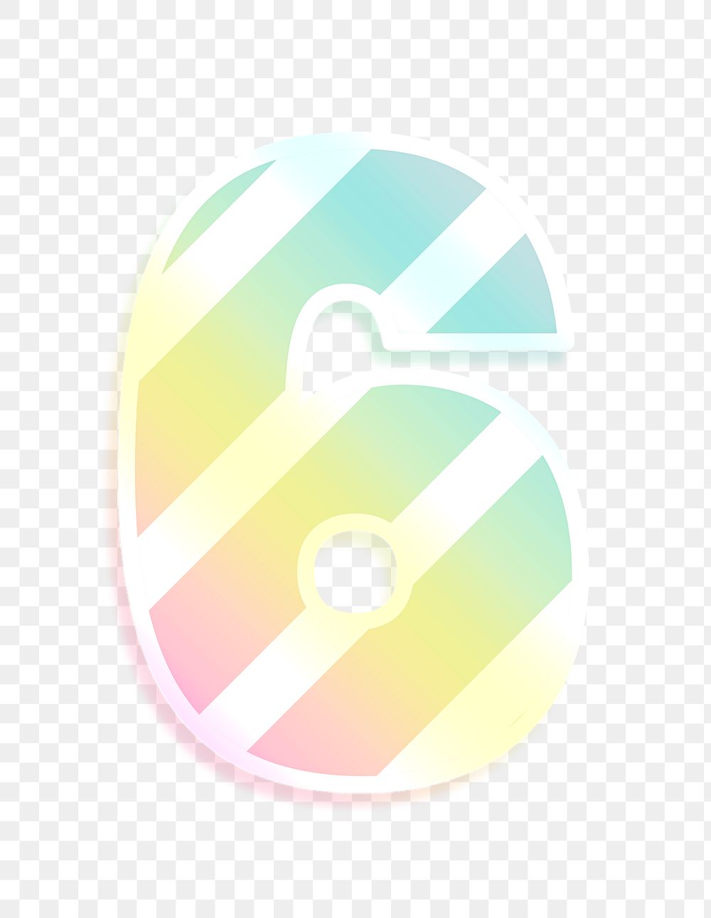 Font six rainbow typography png | Premium PNG Sticker - rawpixel