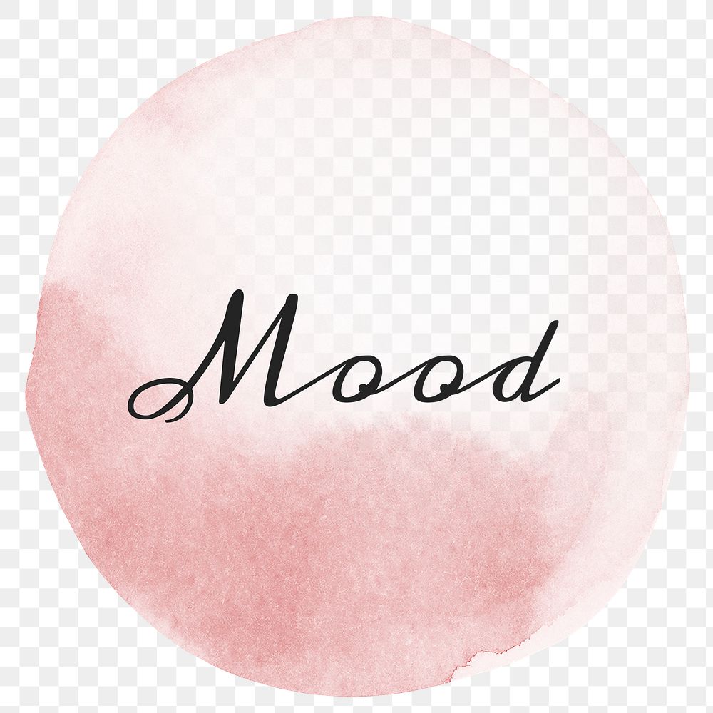 Mood calligraphy png pastel pink | Premium PNG Sticker - rawpixel