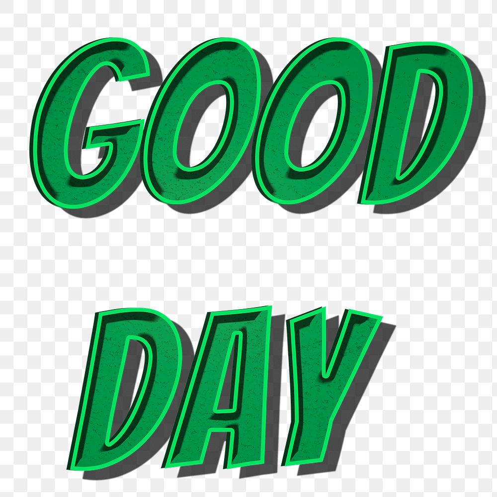 Good day png retro typography | Free PNG Sticker - rawpixel