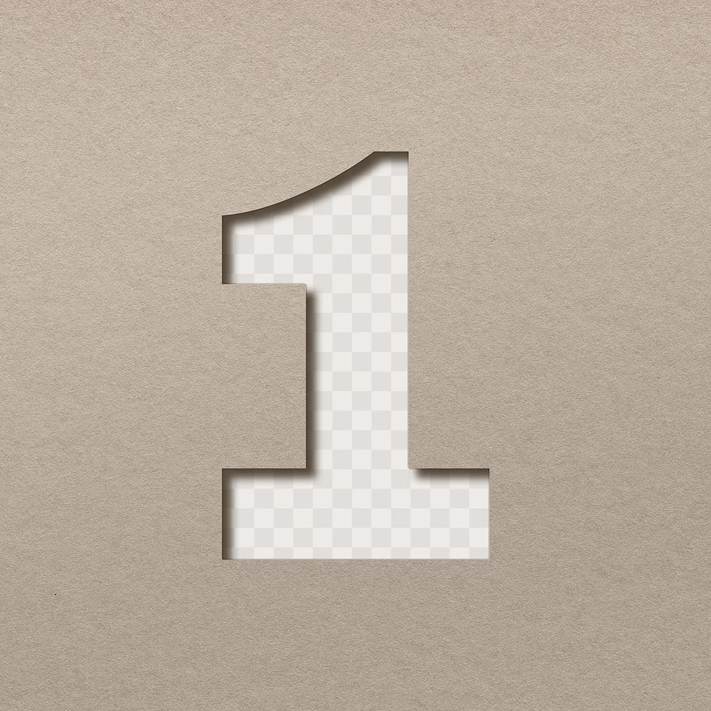 One paper cut number png | Premium PNG Sticker - rawpixel