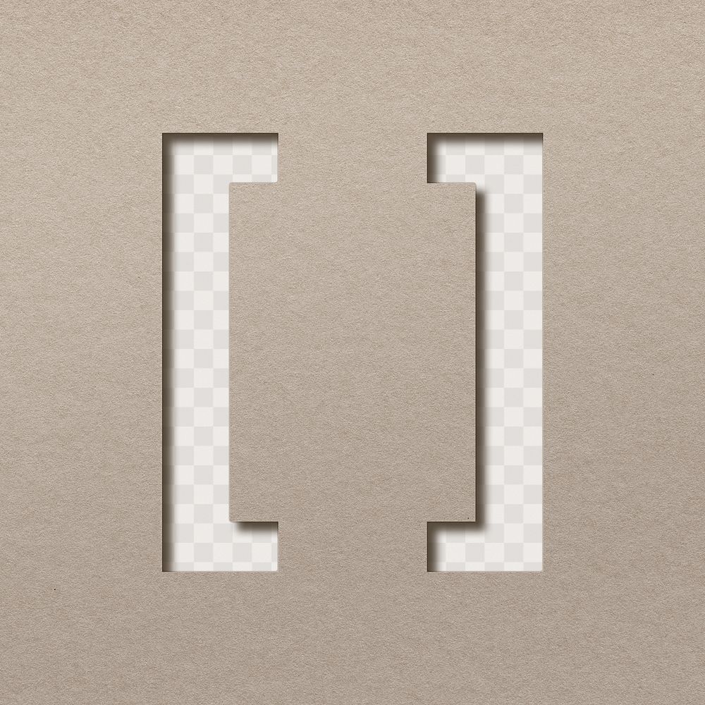 Paper cut square bracket png | Premium PNG Sticker - rawpixel