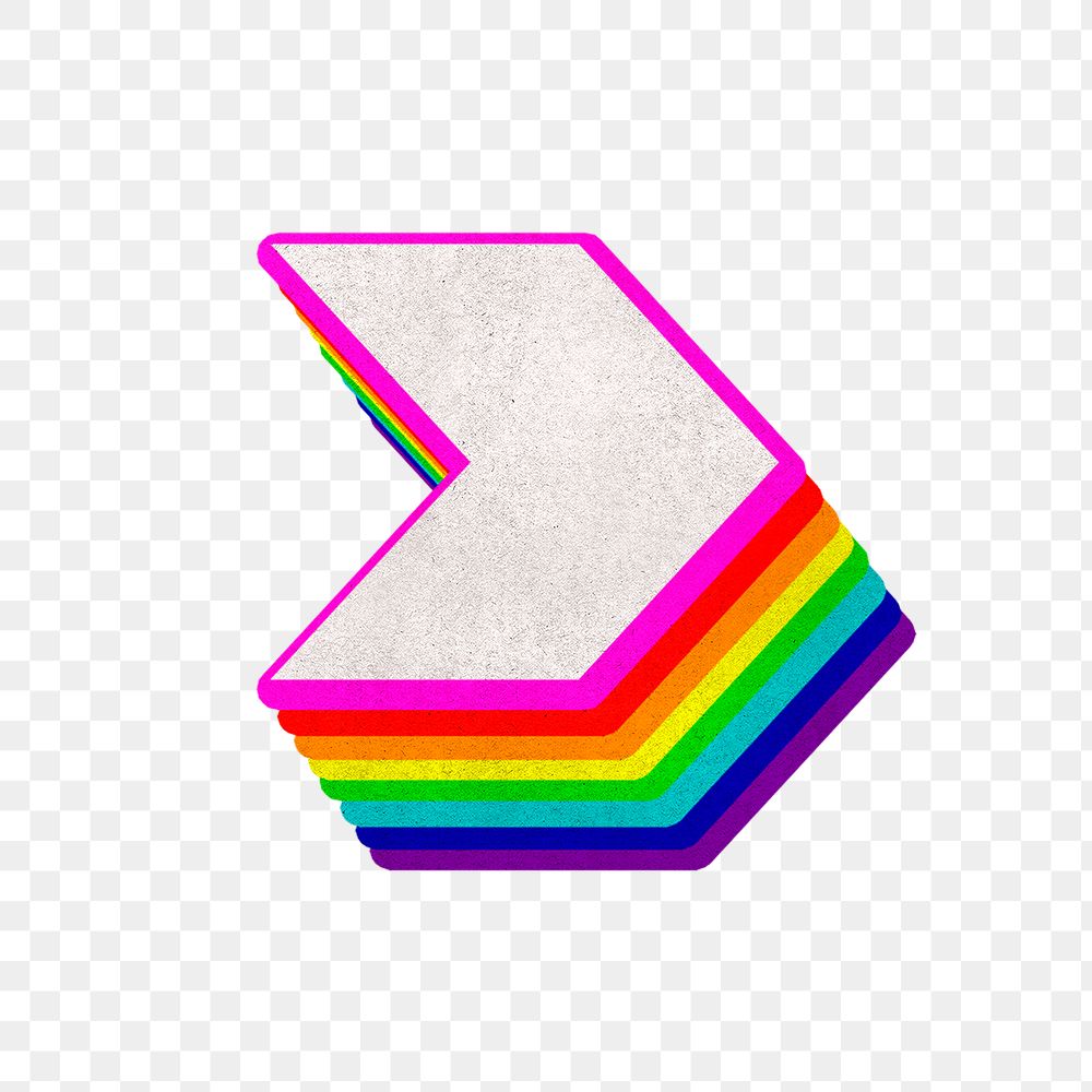 Png greater than sign colorful | Premium PNG Sticker - rawpixel