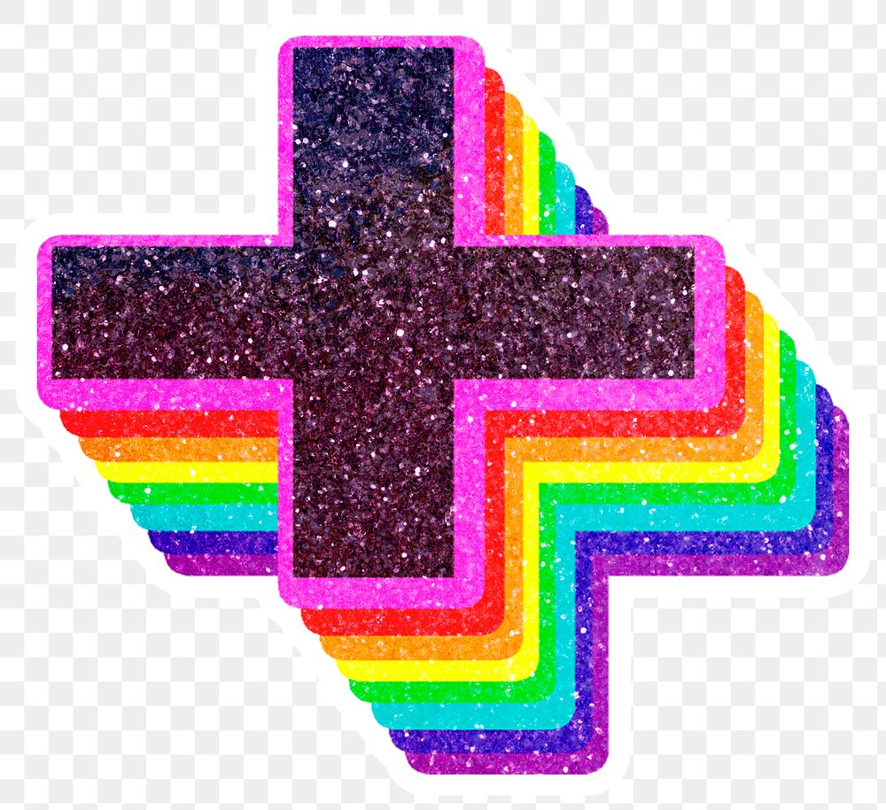 Png addition font 3d glitter | Free PNG Sticker - rawpixel