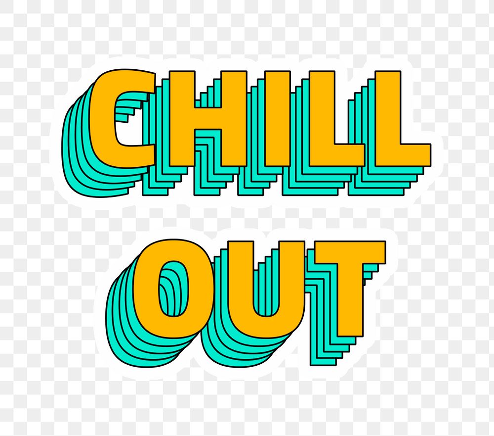 Chill out sticker png layered | Free PNG Sticker - rawpixel