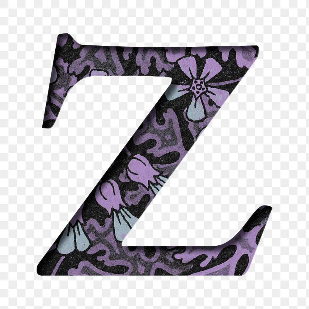 Vintage embossed purple letter Z | Premium PNG Sticker - rawpixel