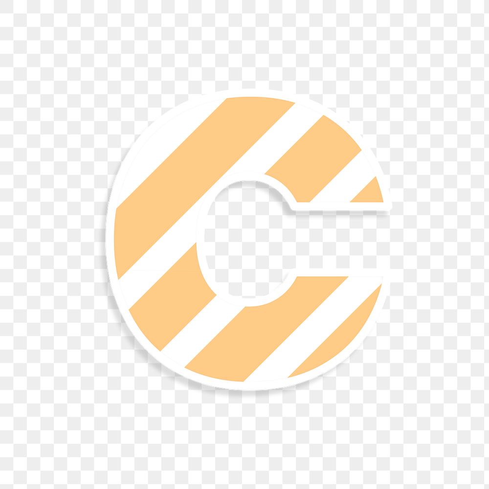 Png letter c striped font | Free PNG Sticker - rawpixel