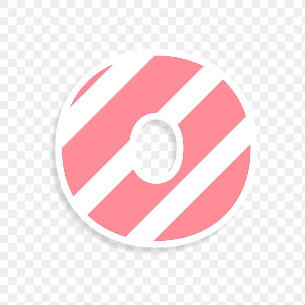 Png letter o striped font | Premium PNG Sticker - rawpixel