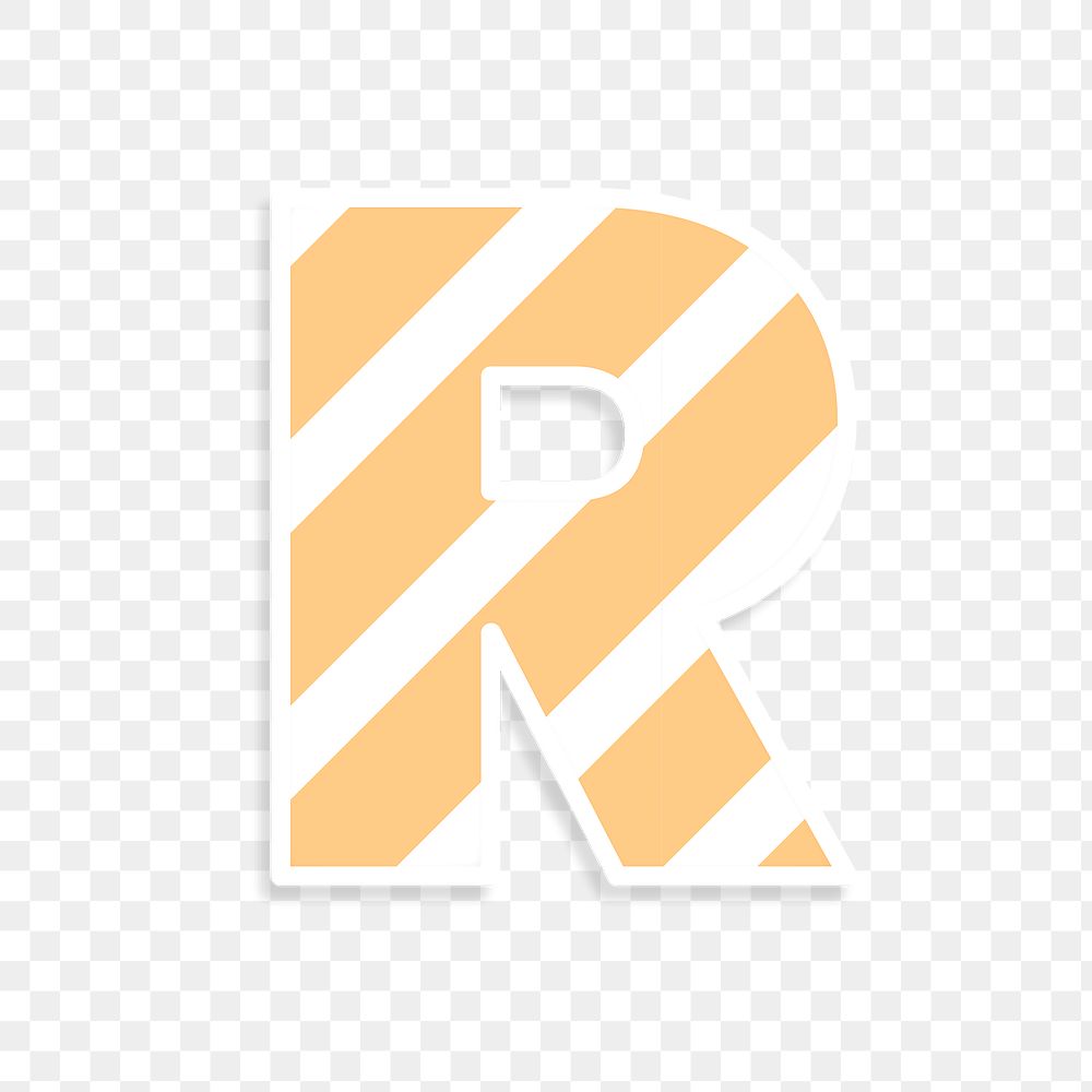 Png letter r striped font | Premium PNG Sticker - rawpixel
