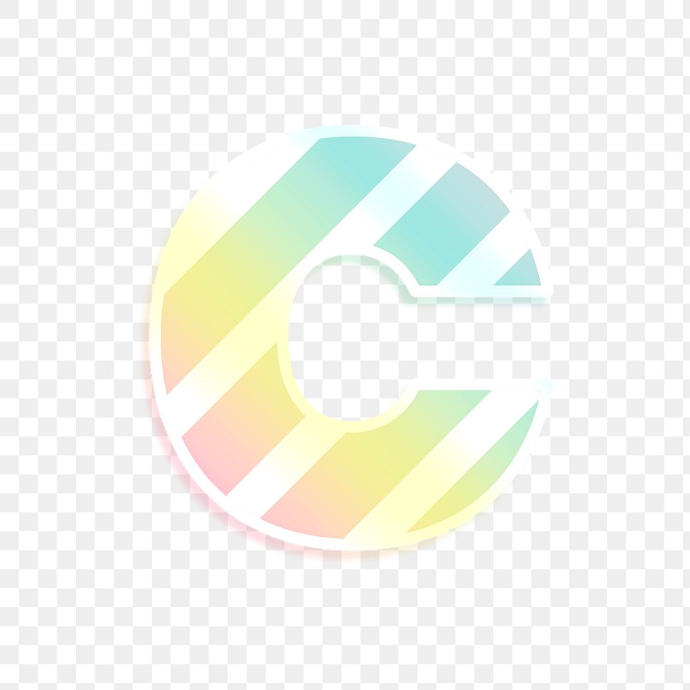 Png letter c rainbow gradient | Premium PNG Sticker - rawpixel