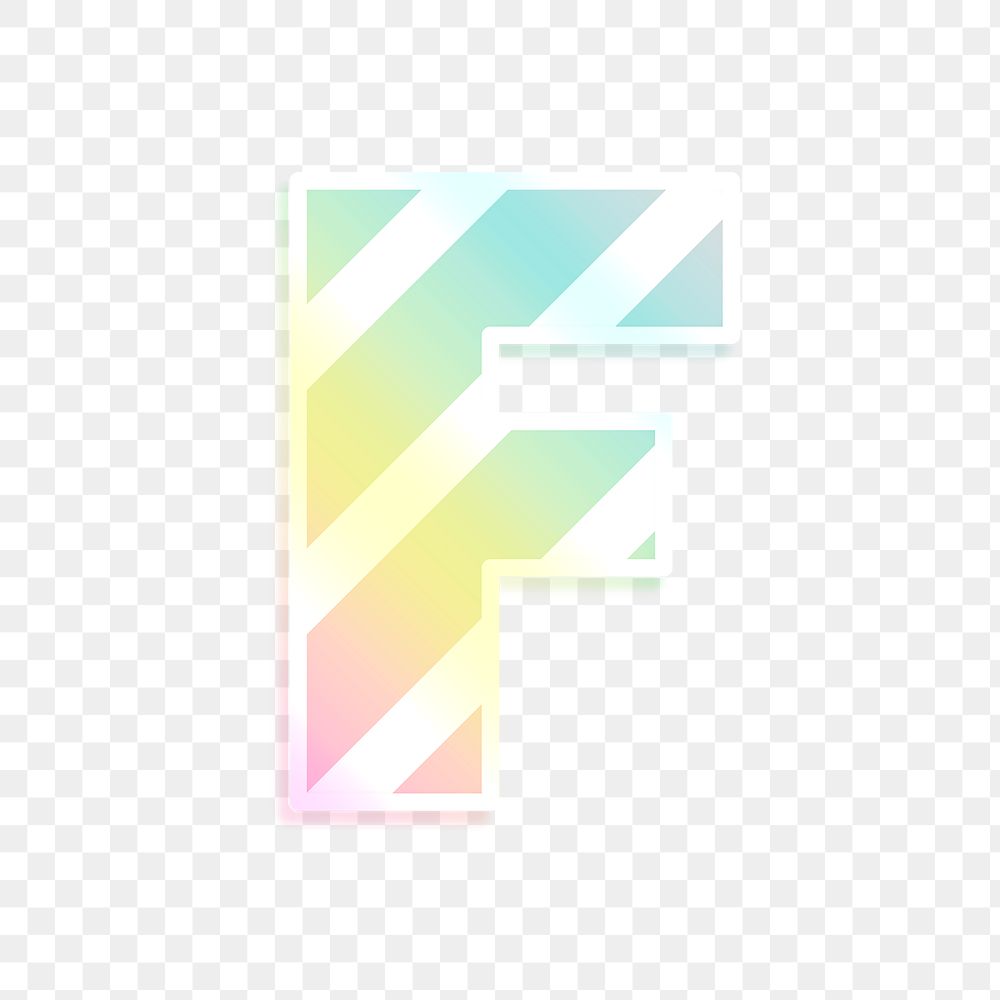 Png letter f rainbow gradient | Premium PNG Sticker - rawpixel