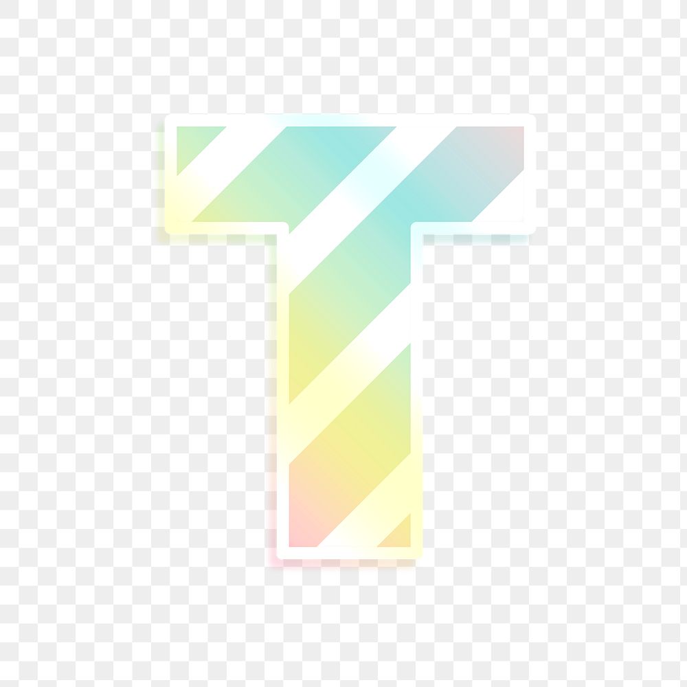 Png letter t rainbow gradient | Premium PNG Sticker - rawpixel