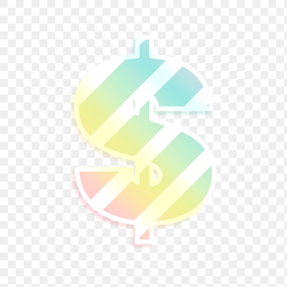 Png dollar sign typography rainbow | Free PNG Sticker - rawpixel