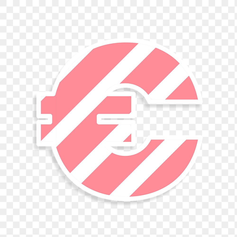Pink euro sign png typography | Premium PNG Sticker - rawpixel
