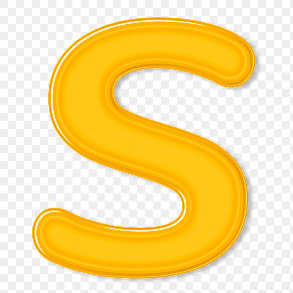 Bold jelly embossed letter S | Free PNG Sticker - rawpixel