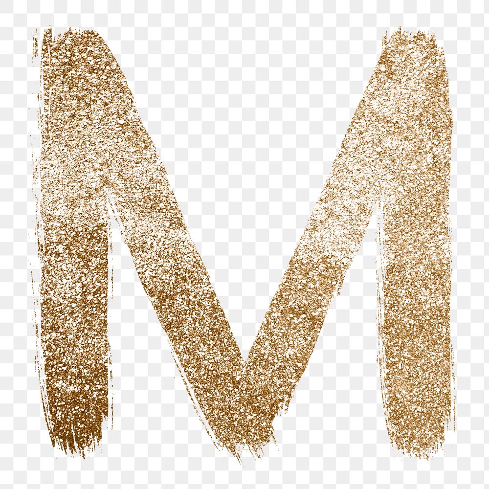 Gold png glitter m letter | Premium PNG Sticker - rawpixel