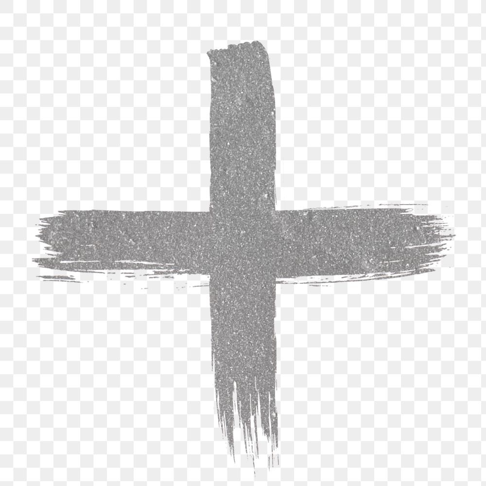 Plus sign silver png brush | Premium PNG Sticker - rawpixel