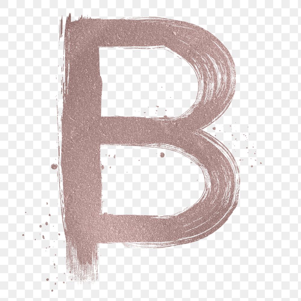 Glam b letter png brush | Premium PNG Sticker - rawpixel