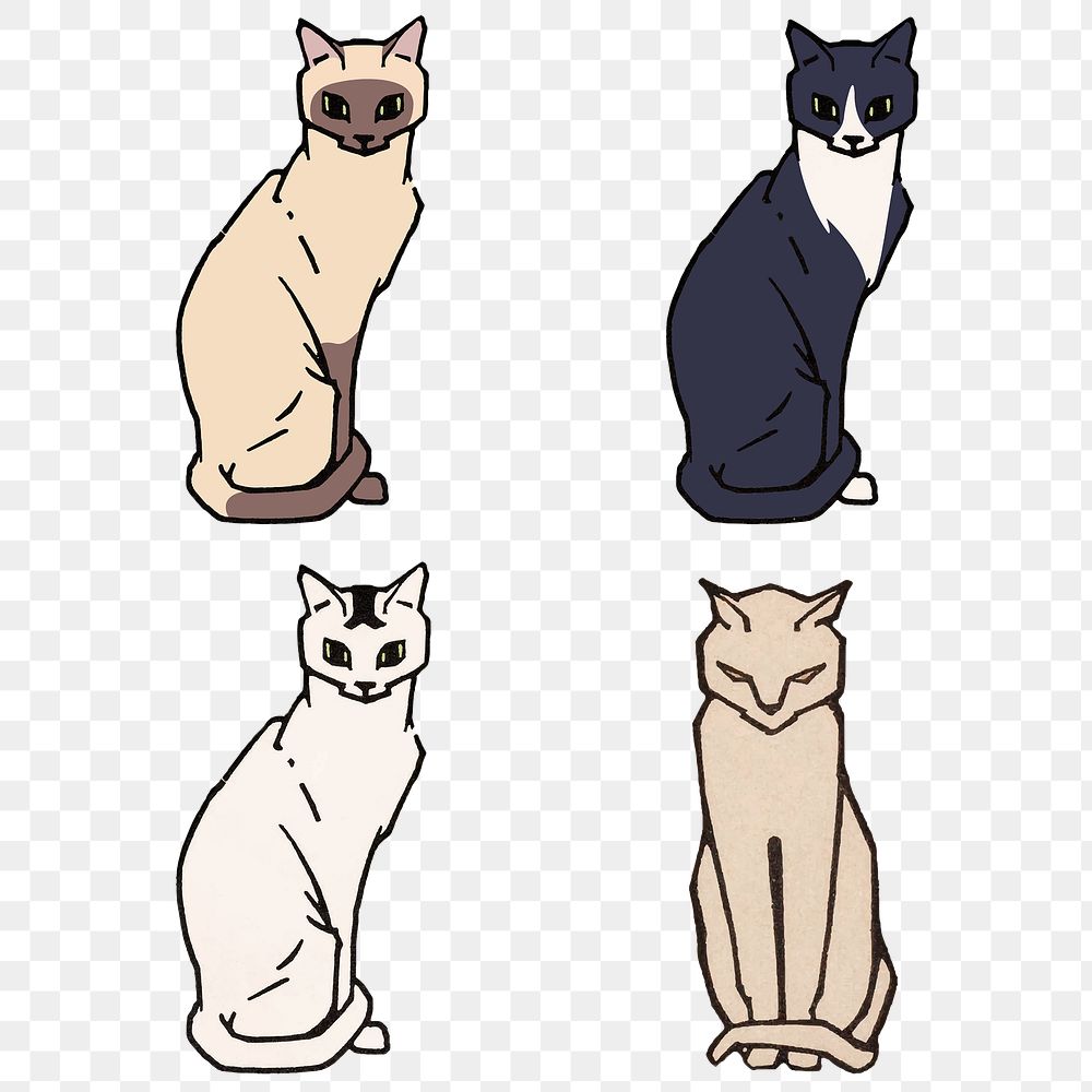 Vintage cat logo png sticker | Premium PNG - rawpixel