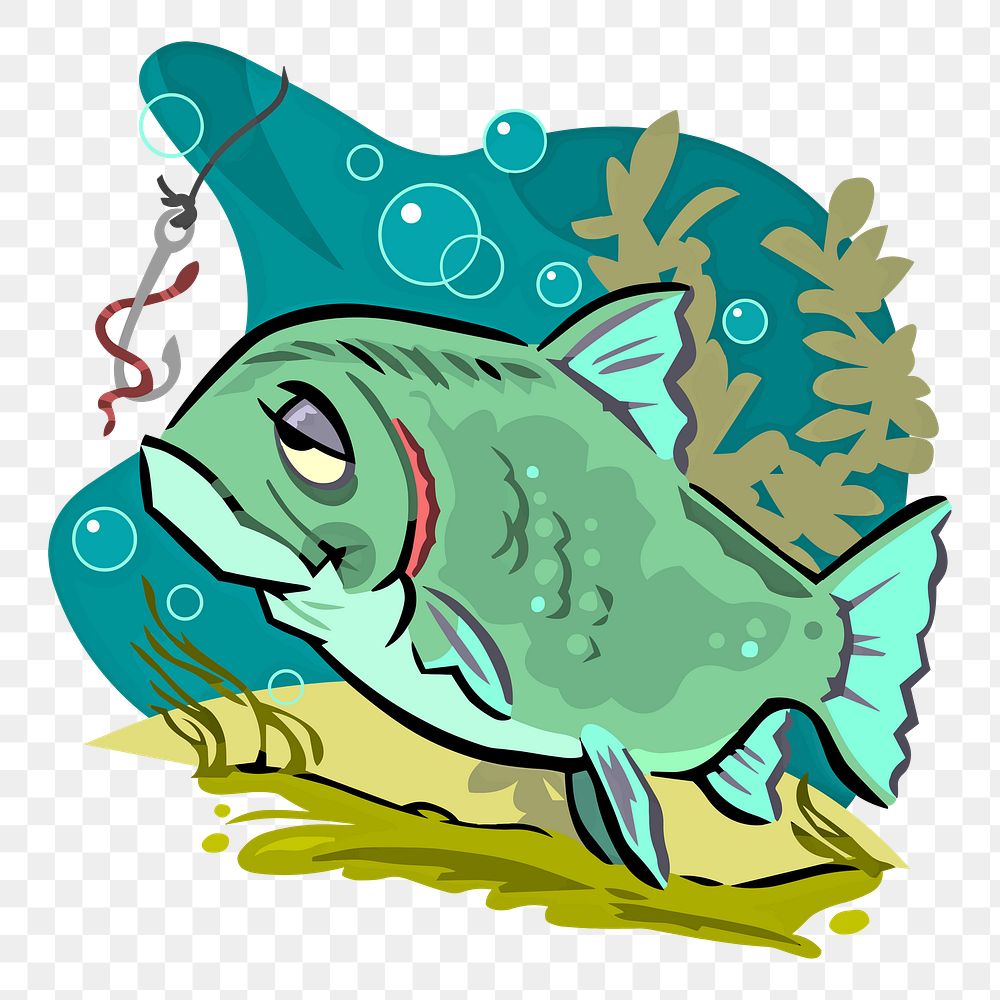 Sick fish png sticker, cartoon | Free PNG - rawpixel