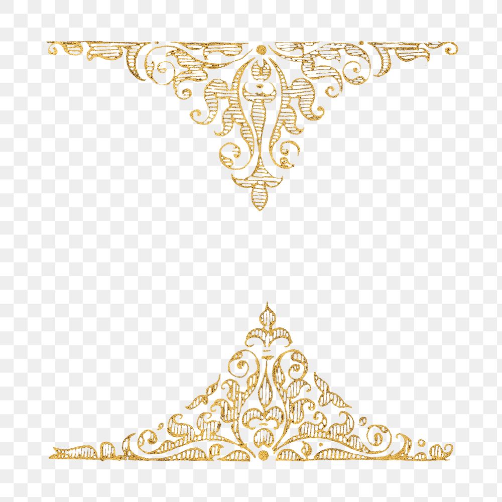 Gold filigree victorian border png | Premium PNG - rawpixel