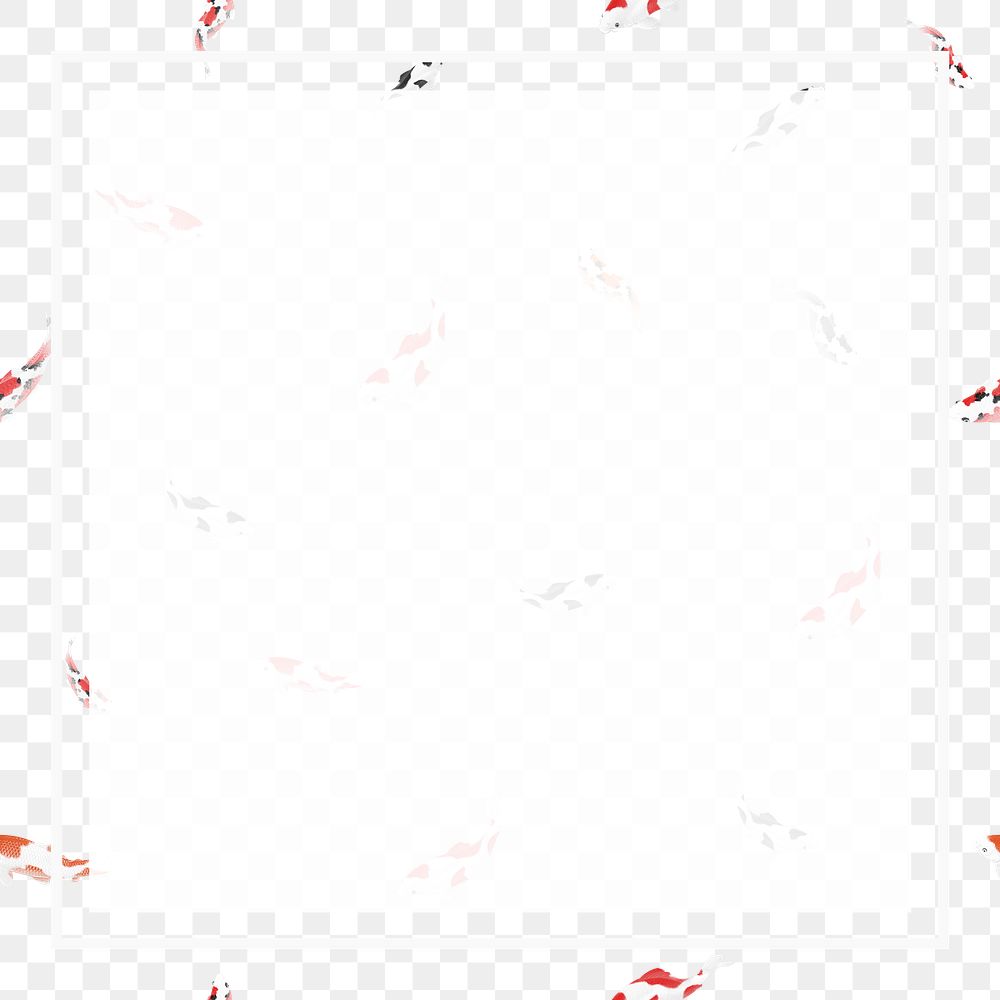 Koi fish frame design element | Free PNG - rawpixel