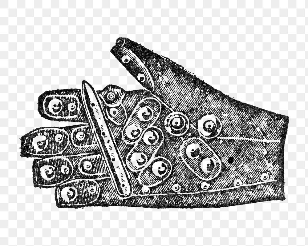 Glove sticker png, black ink | Premium PNG - rawpixel