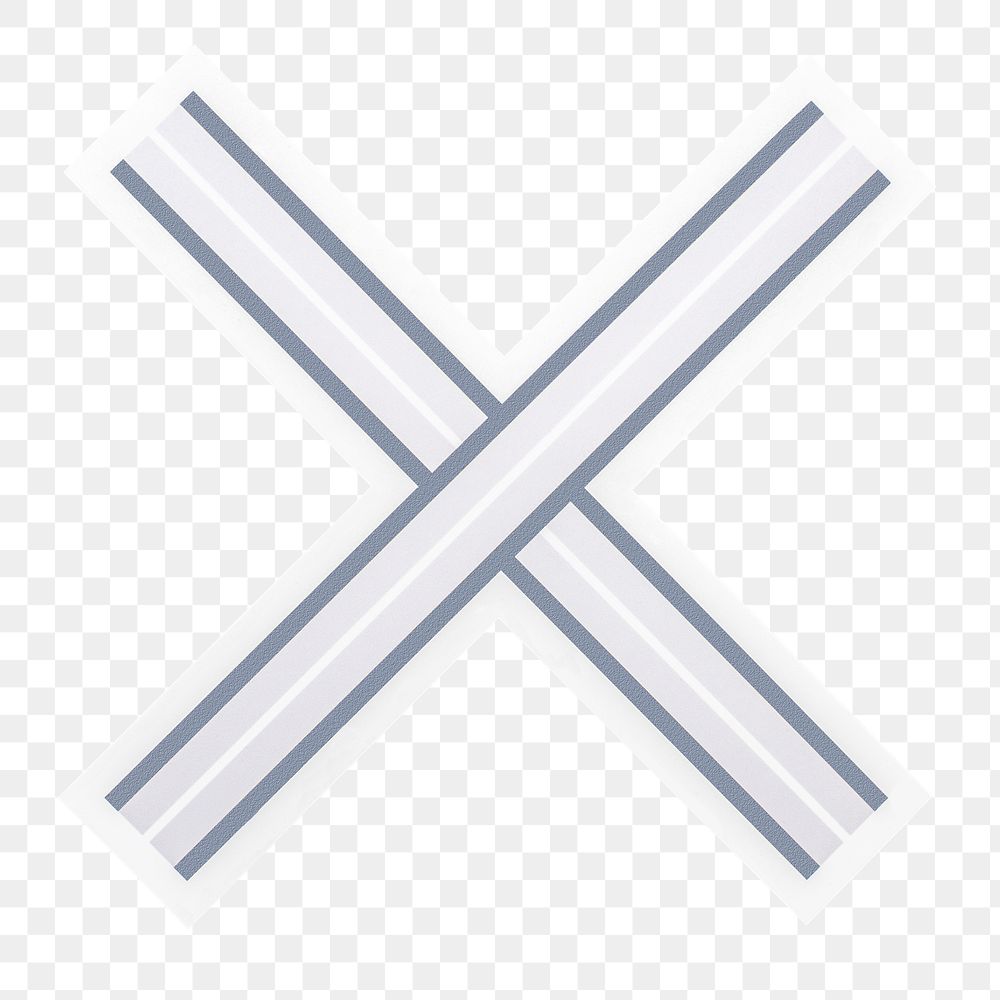 Multiplication sign paper craft illustration | Premium PNG Sticker ...