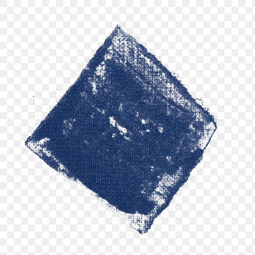 Blue block print png uneven | Premium PNG Sticker - rawpixel
