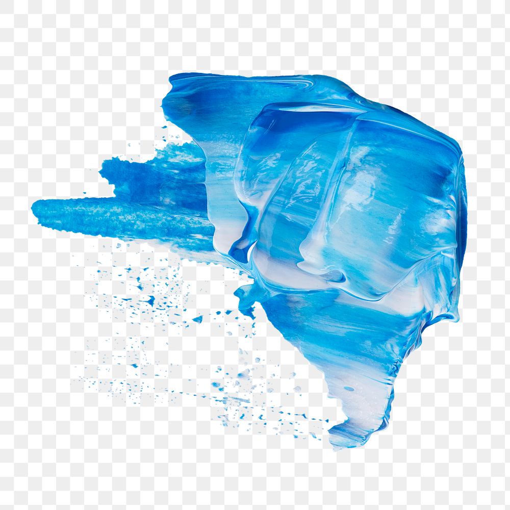 Blue paint smudge textured png | Premium PNG Sticker - rawpixel