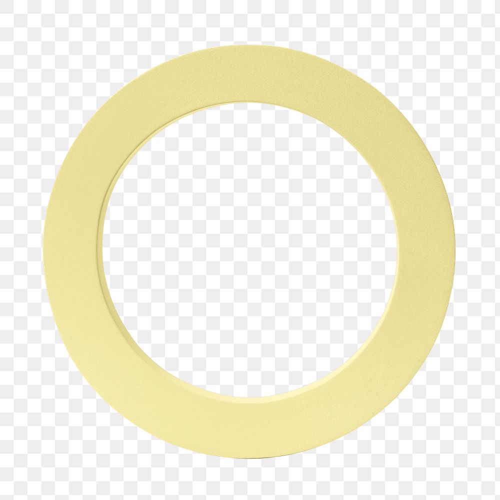 Yellow round frame png, geometric | Premium PNG Sticker - rawpixel