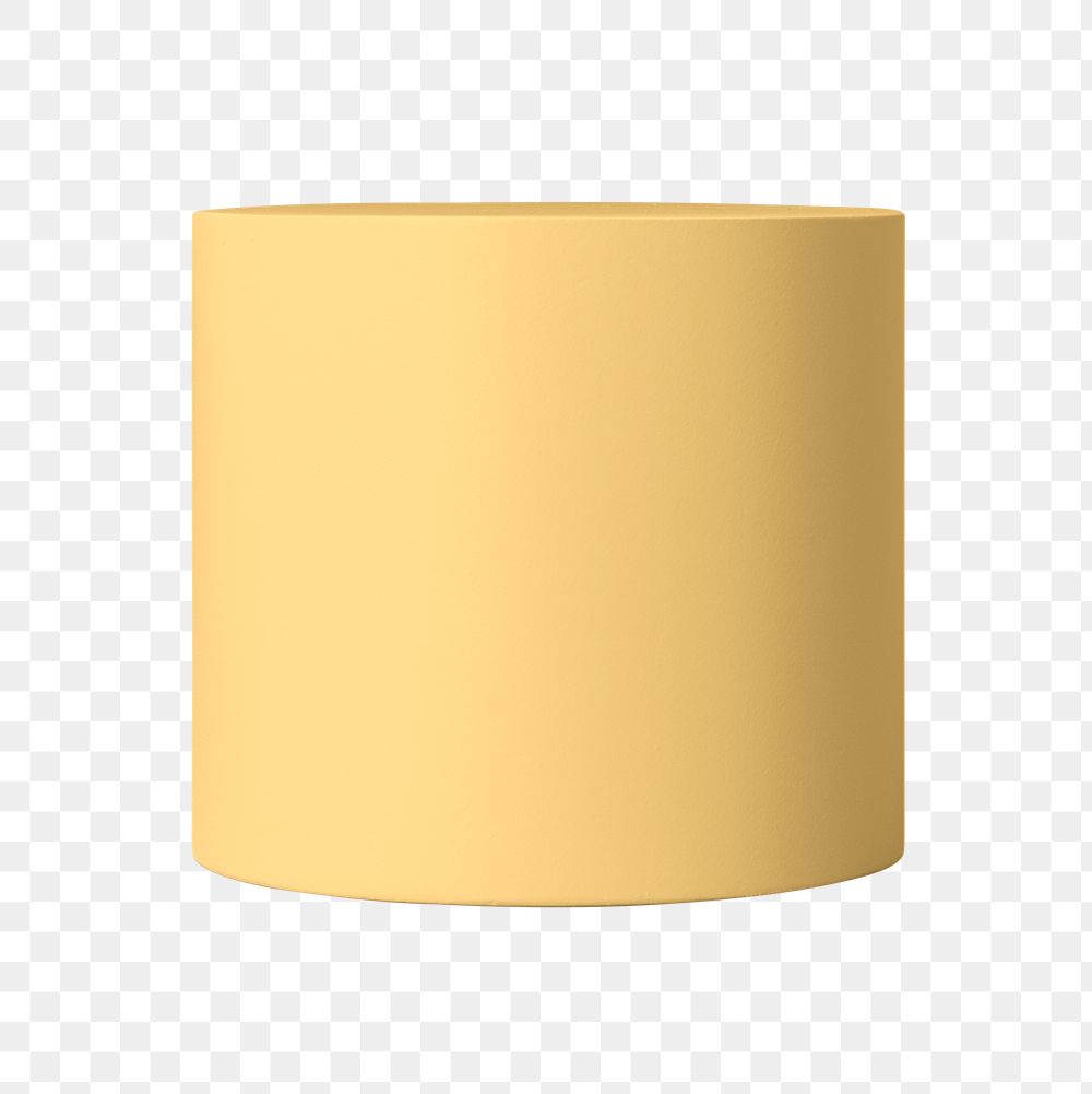Yellow cylinder png, geometric shape | Premium PNG Sticker - rawpixel