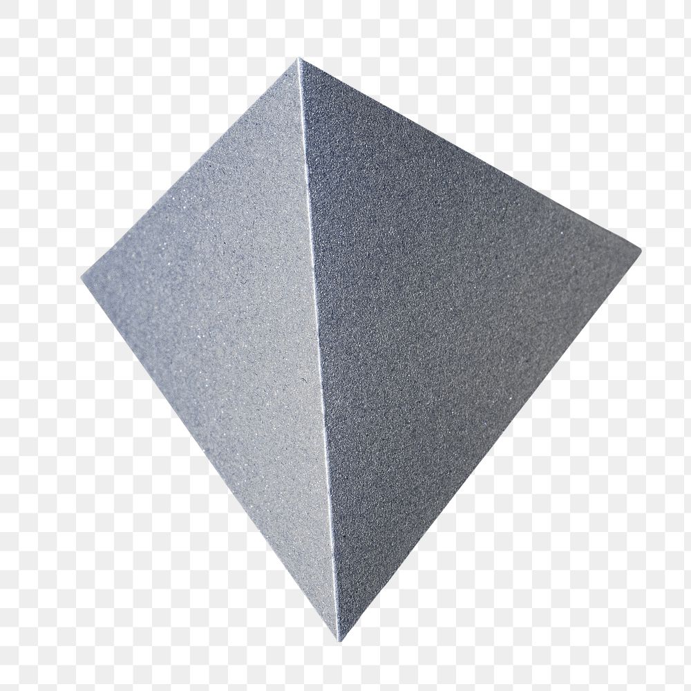3D gray pyramid paper craft | Premium PNG Sticker - rawpixel