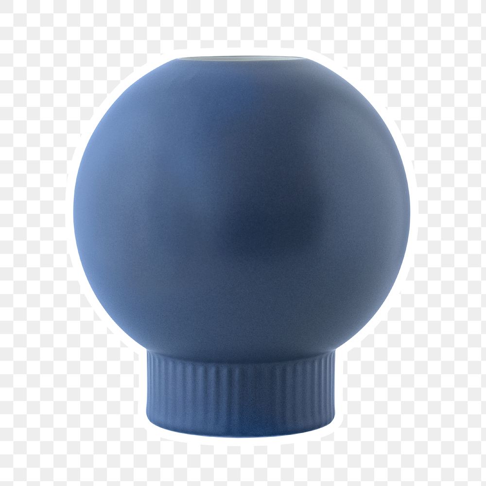 Blue ornamental ball sticker design | Premium PNG Sticker - rawpixel