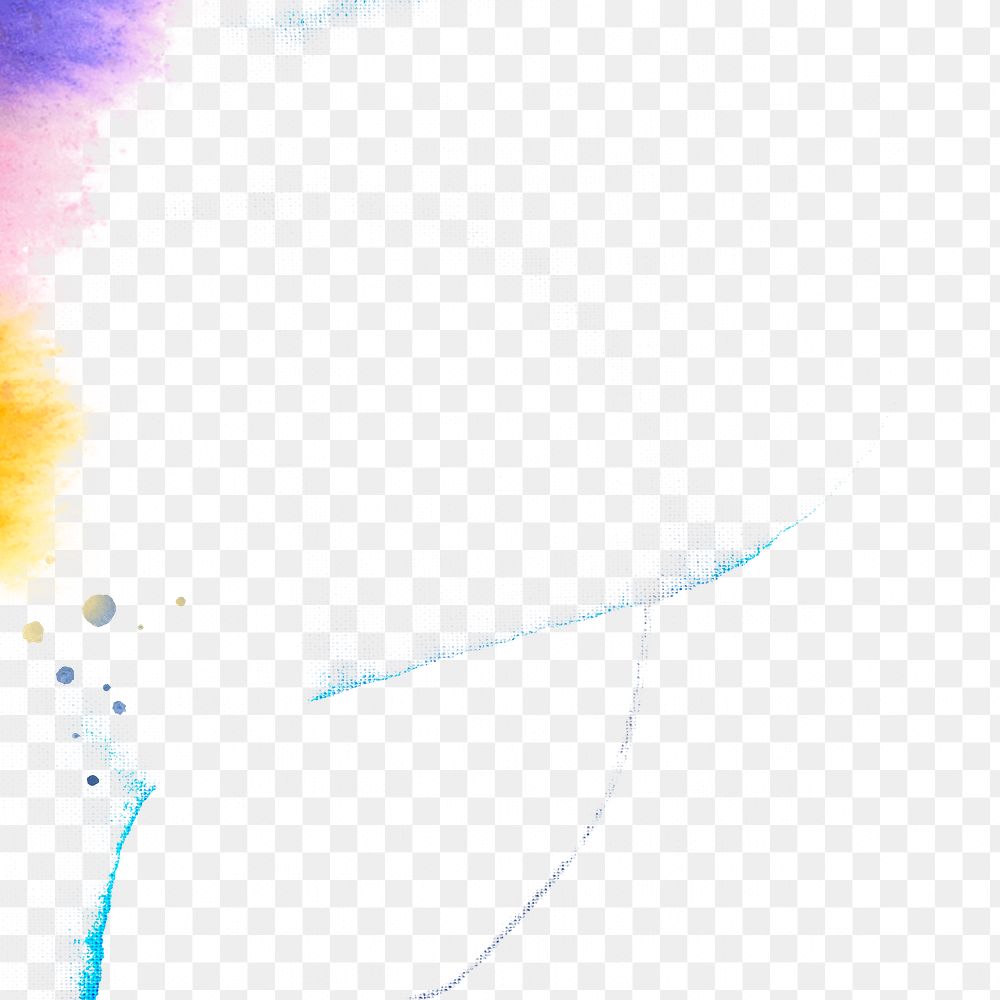 Watercolor png border transparent background | Premium PNG - rawpixel