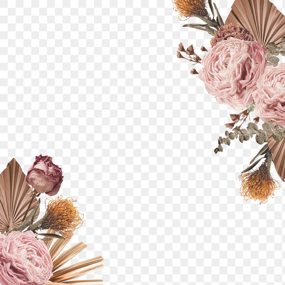 Flower border frame png, transparent | Premium PNG - rawpixel