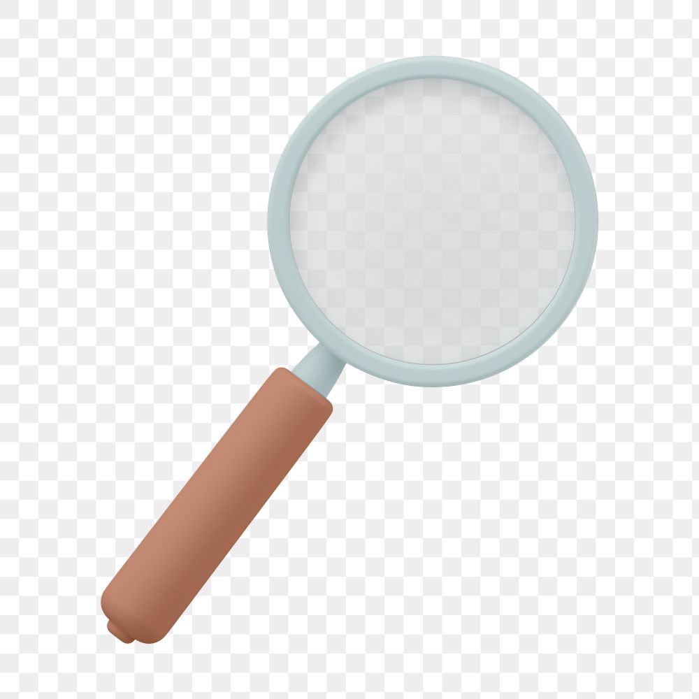 3D png magnifying glass sticker, | Premium PNG Sticker - rawpixel