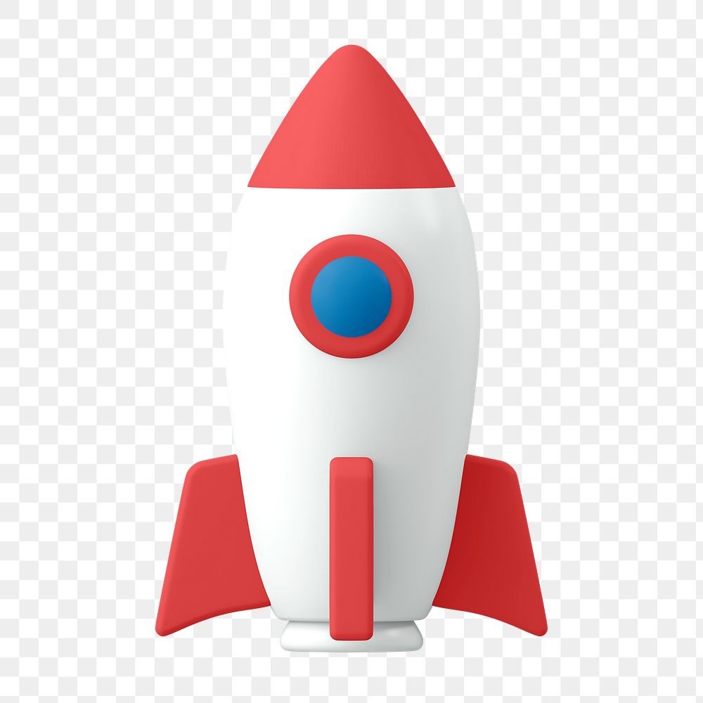 3D rocket png sticker, science | Premium PNG - rawpixel