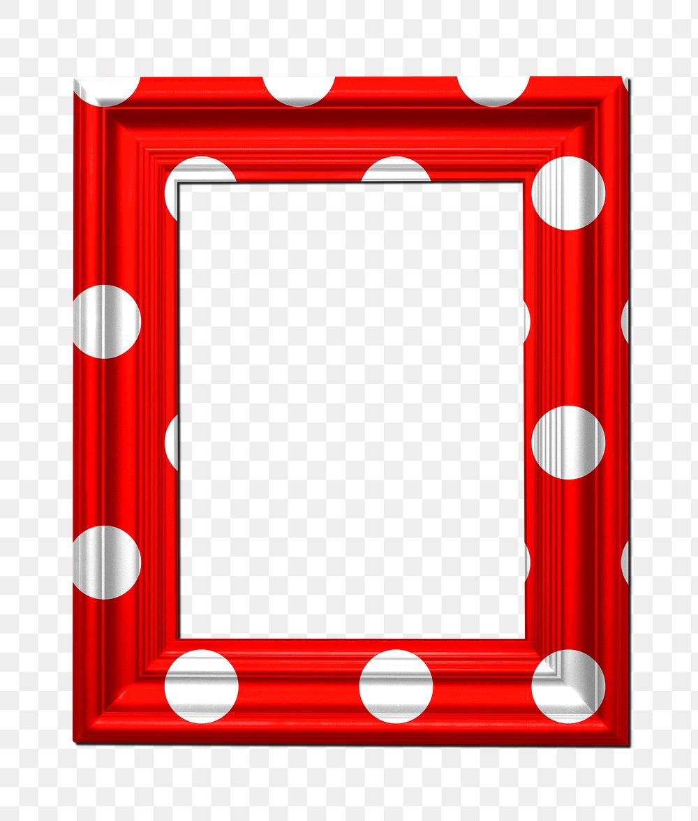 Polka dot photo frame mockup | Premium PNG - rawpixel