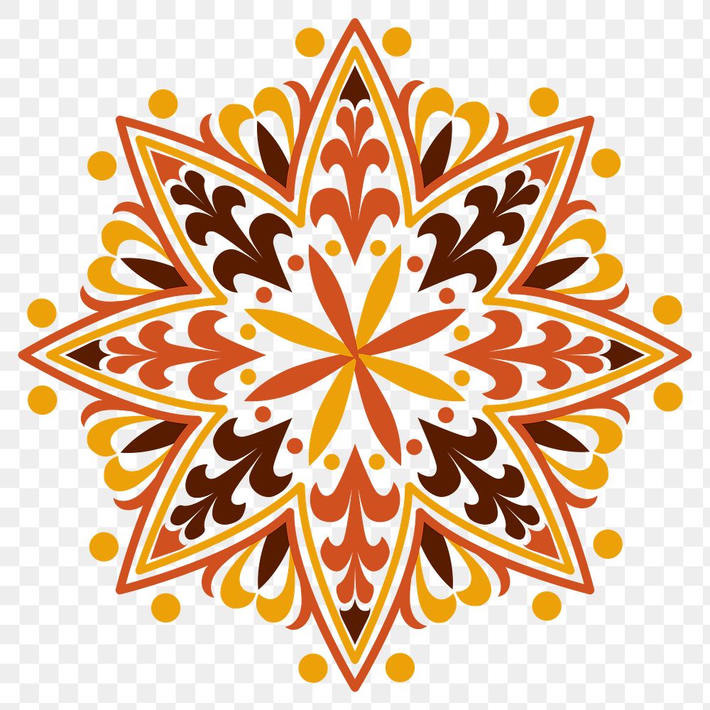 Colorful arabesque patterned design element | Premium PNG Sticker ...